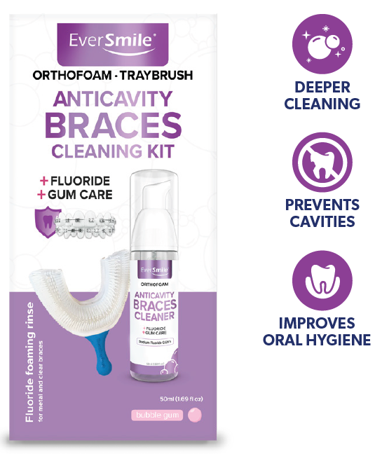 Anti-Cavity OrthoFoam Braces Cleaning Kit - Orthodontic Supplies Australia